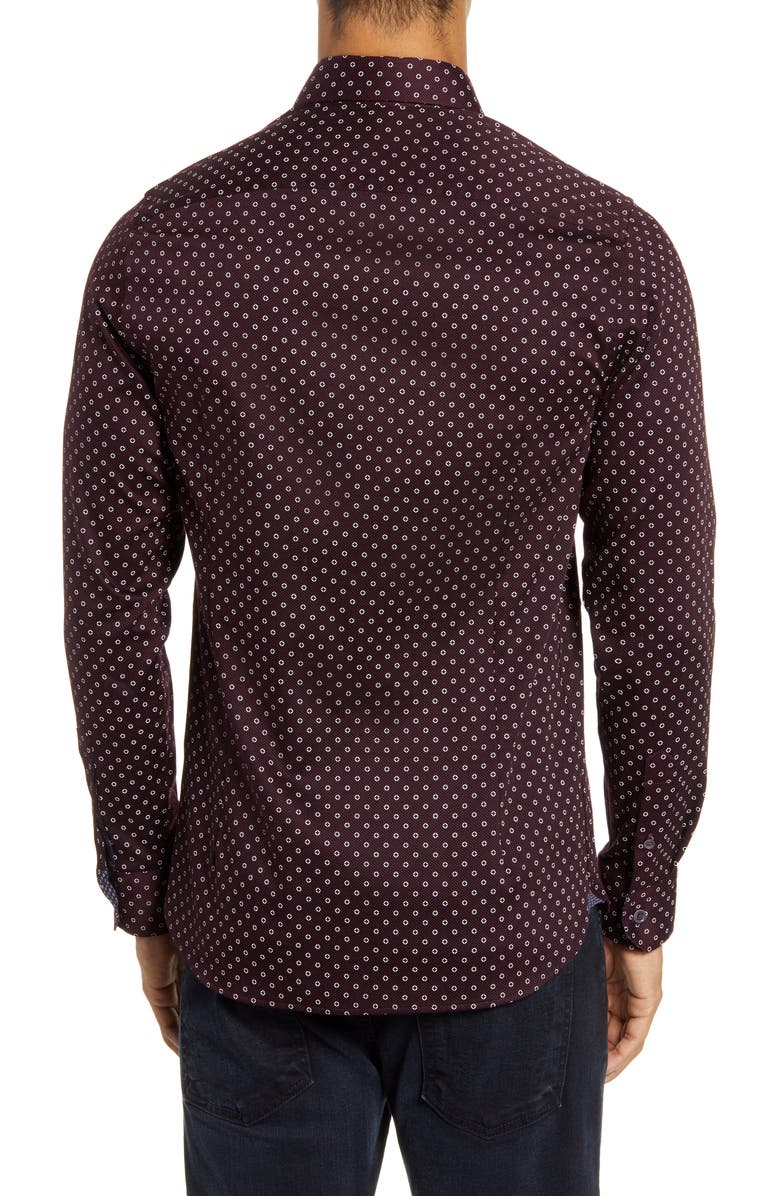 Ted Baker London Maison Slim Fit Diamond Print Button-Up Shirt ...
