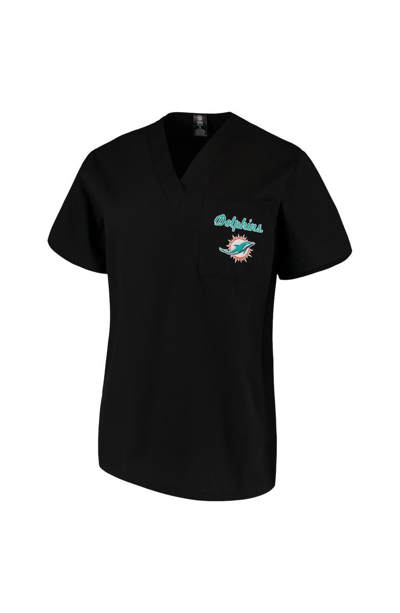 CONCEPTS SPORT Black Miami Dolphins Team Scrub Top | Nordstrom