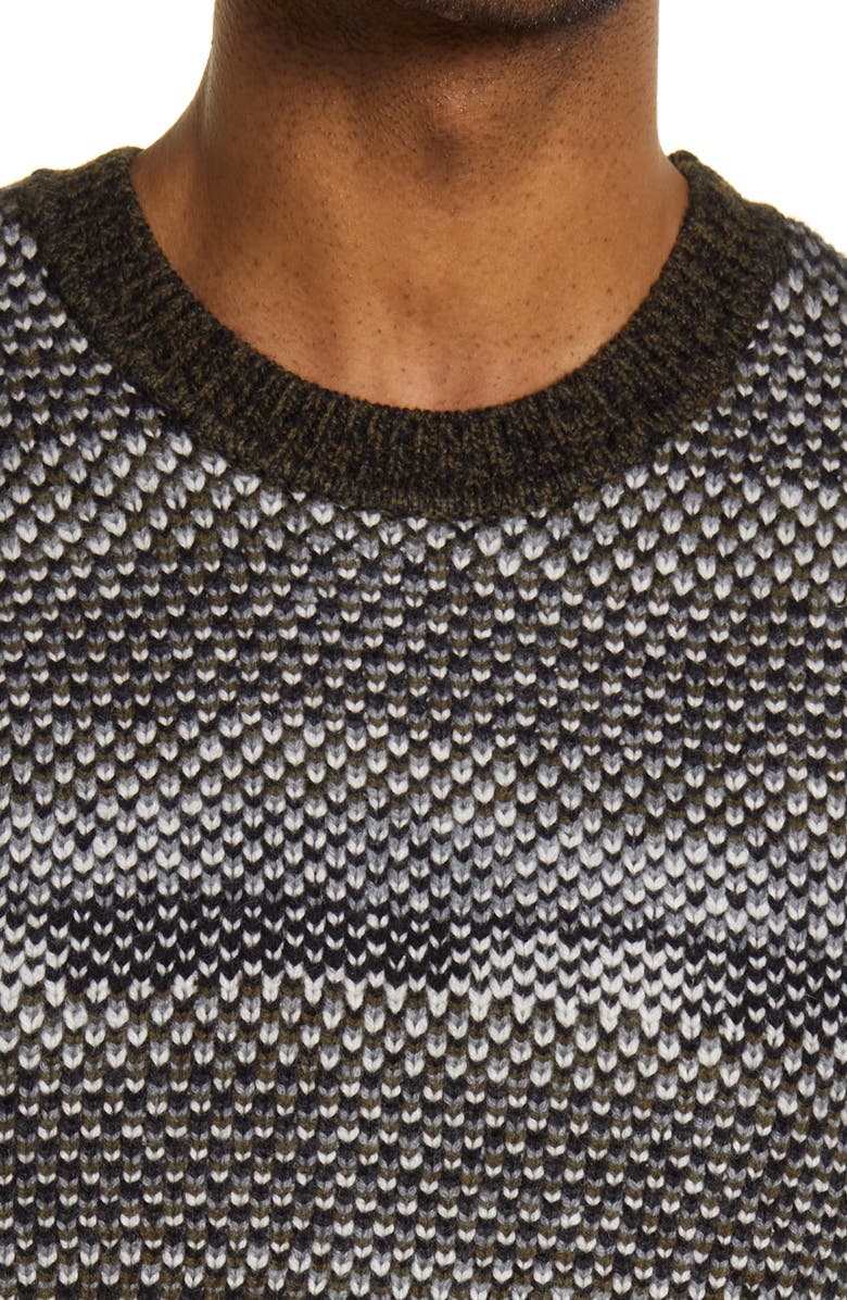 rag & bone Reversible Bird's Eye Wool Crewneck Sweater | Nordstromrack