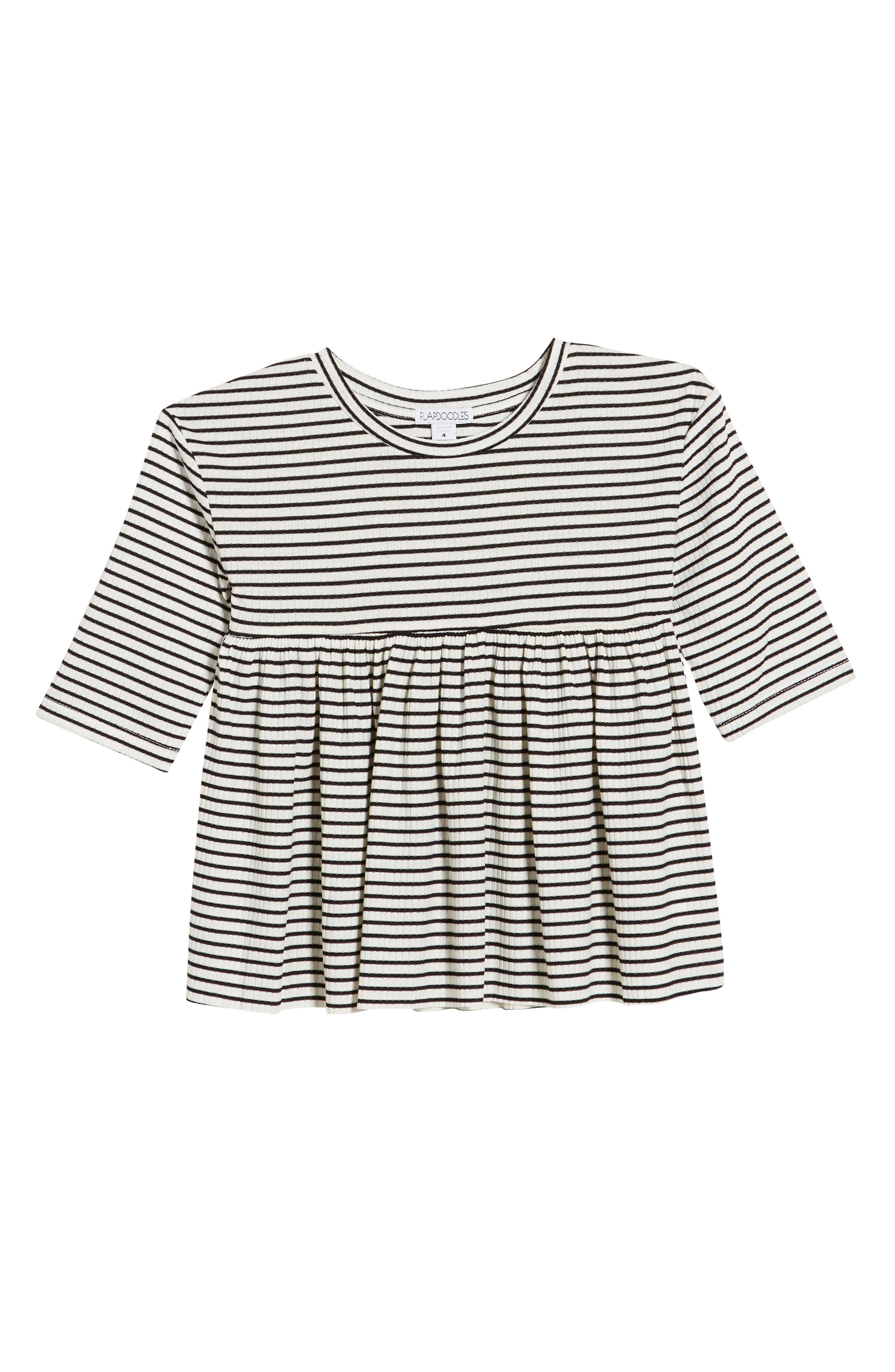 Flapdoodles Long Sleeve Stripe Print Rib Top | Nordstromrack