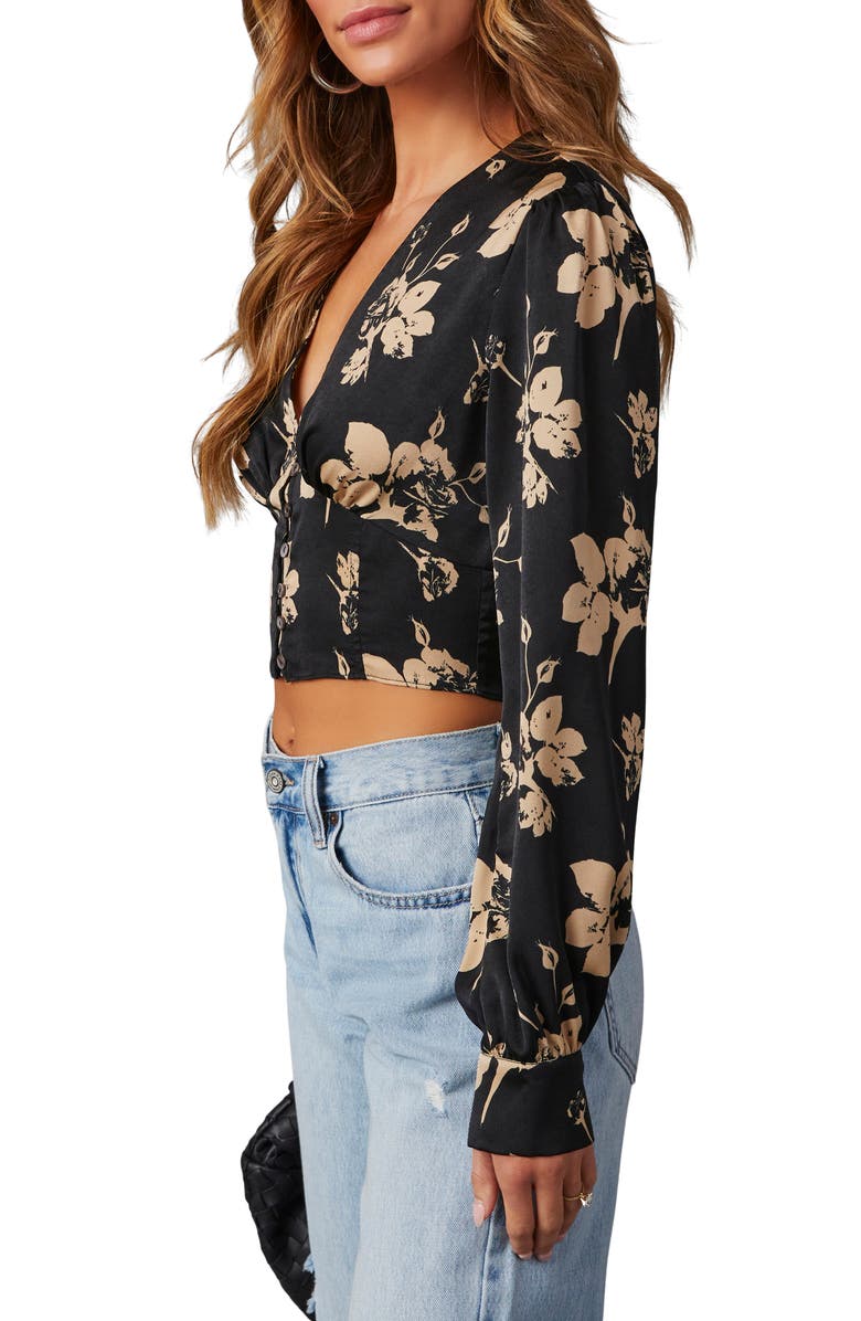VICI Collection Got the Look Floral Crop Shirt | Nordstrom