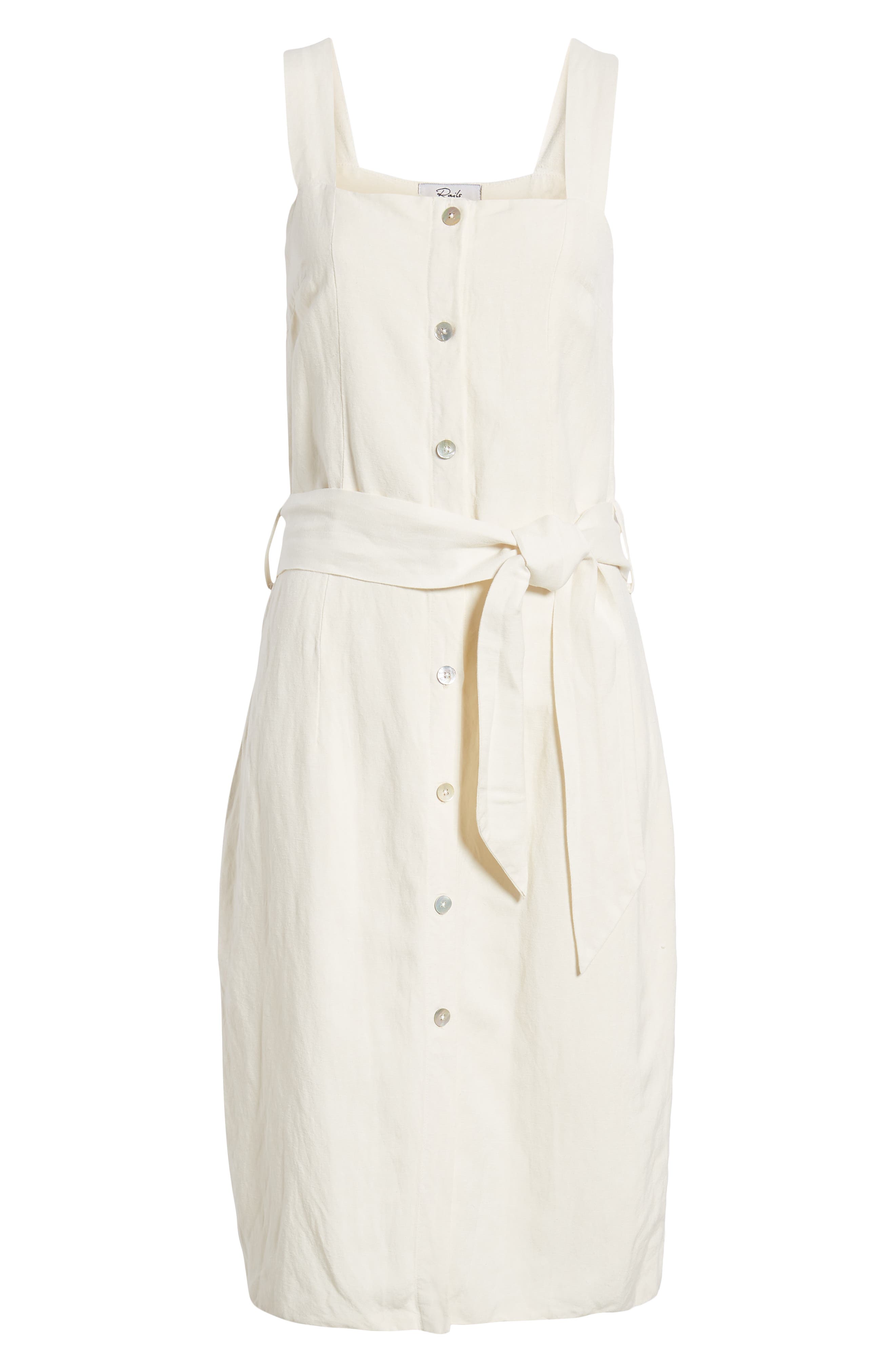 Rails Clement Tie Waist Linen Blend Sundress | Nordstrom