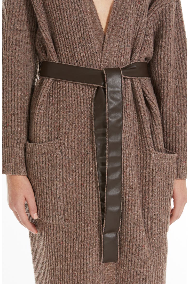 Max Mara Leisure Emblema Longline Wool Blend Belted Duster Cardigan ...