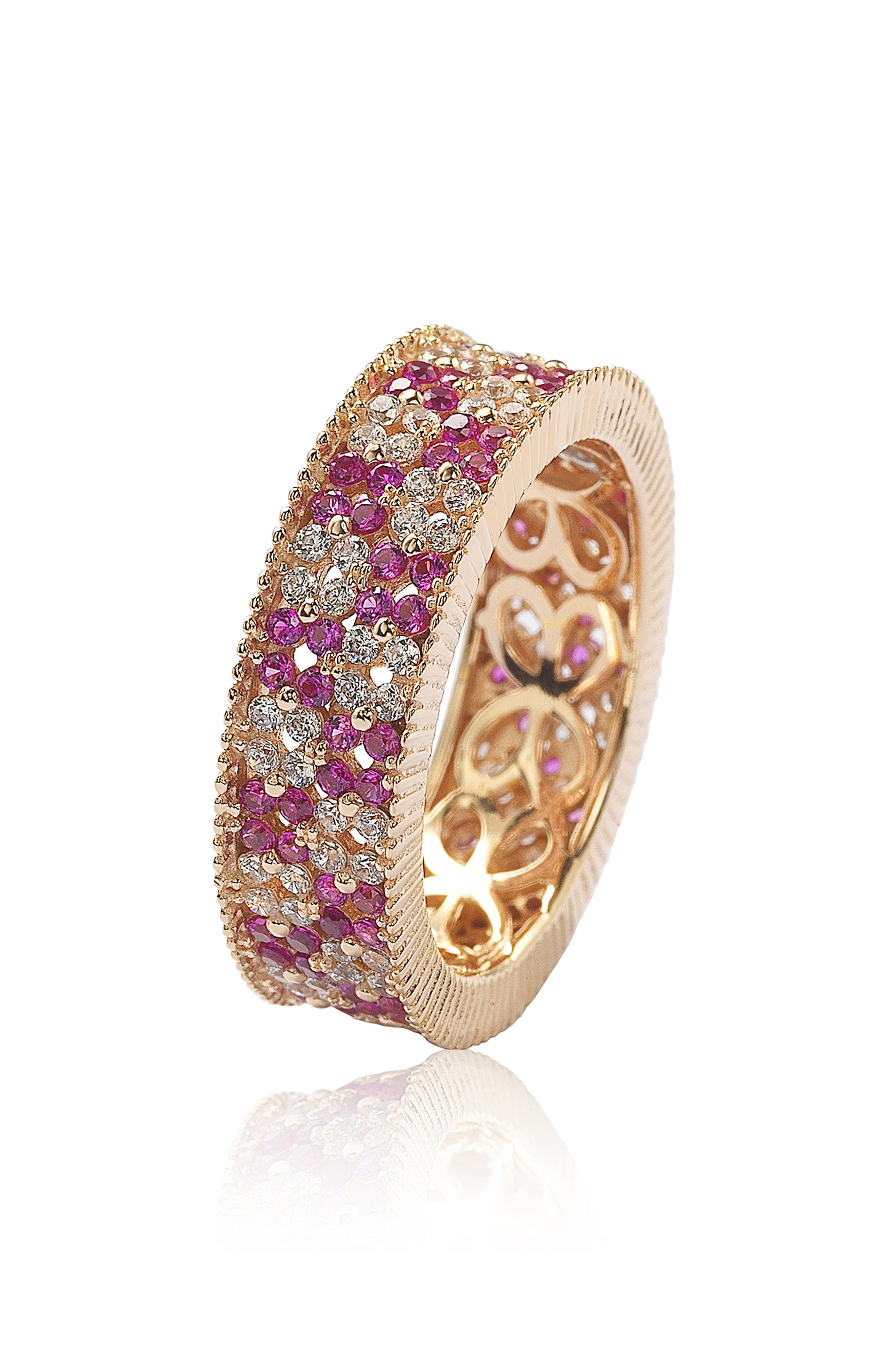 SUZY LEVIAN Red & White CZ Eternity Band | Nordstromrack