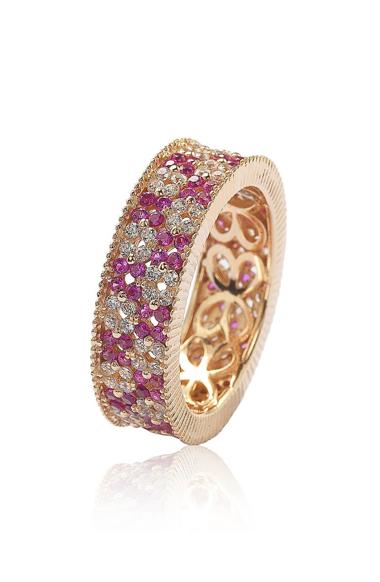 SUZY LEVIAN Red & White CZ Eternity Band | Nordstromrack