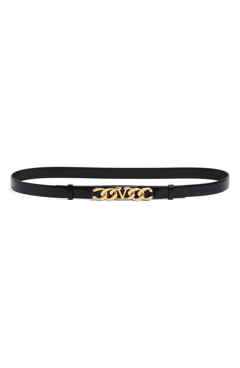Valentino Garavani VLOGO Chain Detail Leather Belt | Nordstromrack