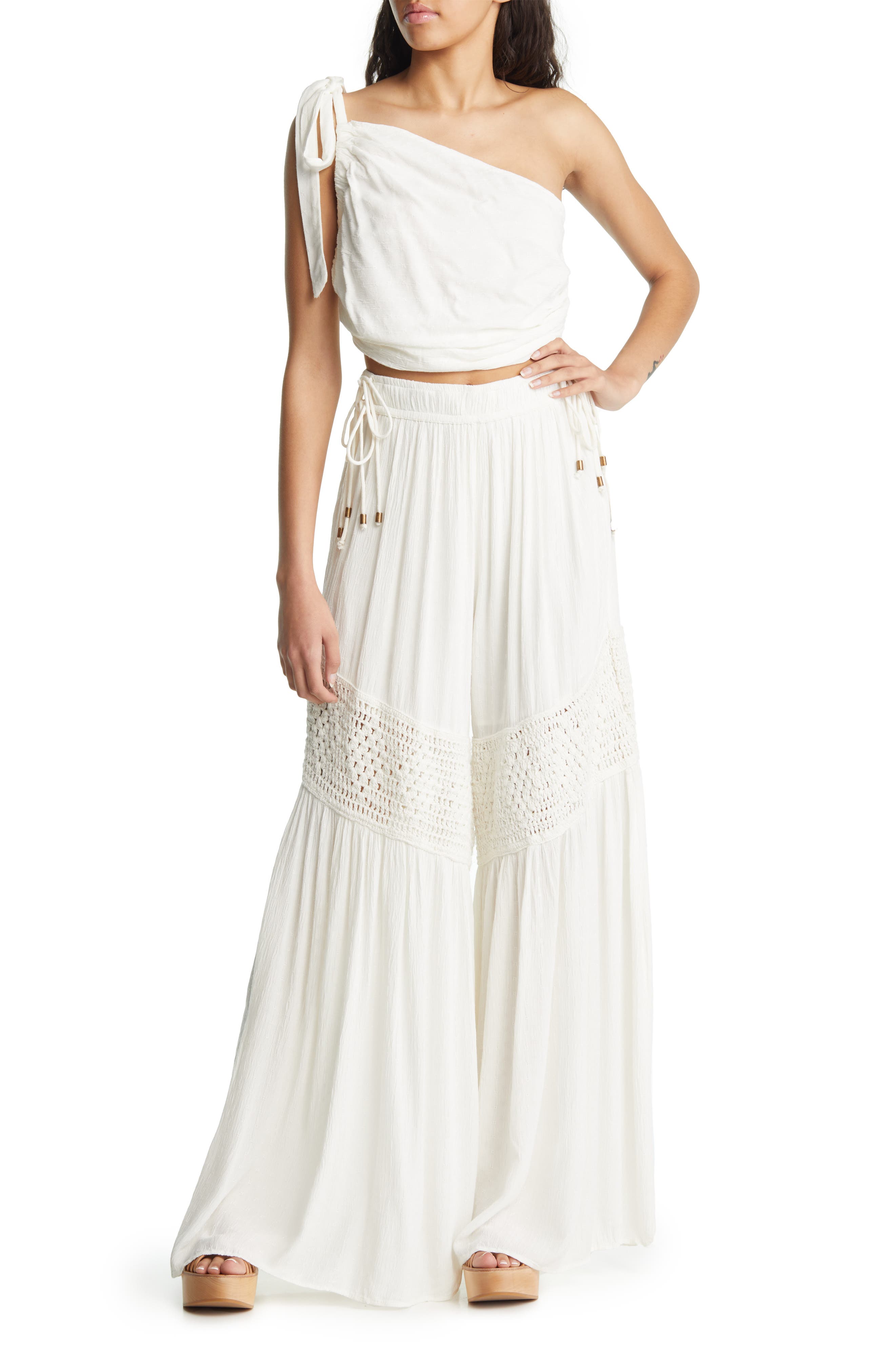 Free People Keeley One-Shoulder Top & Pants Set | Nordstromrack