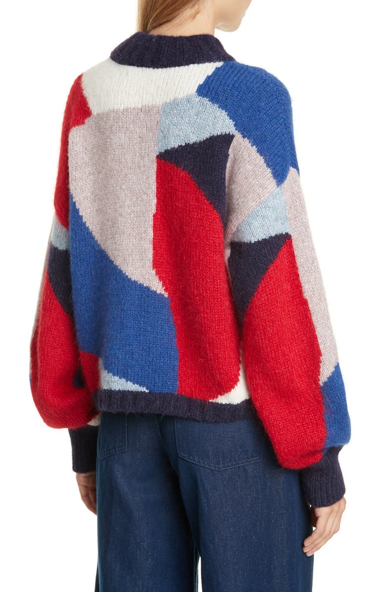 Eleven Six Caroline Colorblock Alpaca & Merino Wool Blend Sweater ...