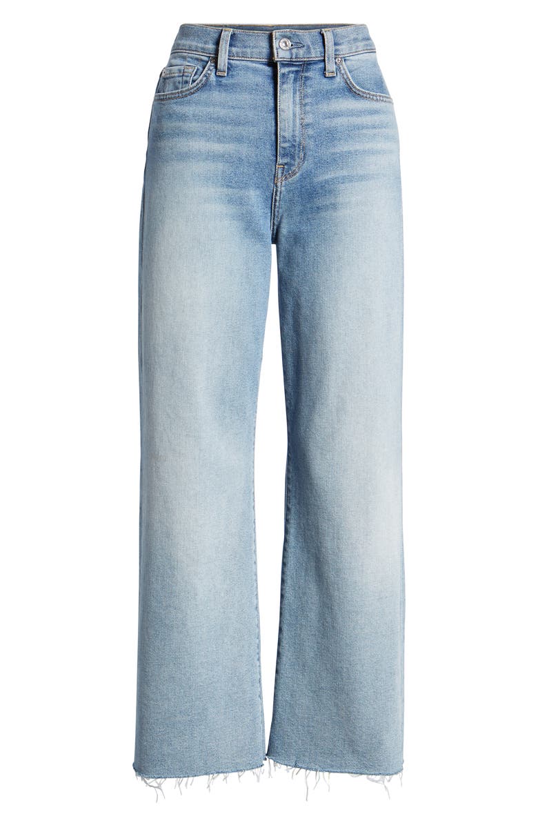 7 For All Mankind ® Alexa Frayed Hem Crop Wide Leg Jeans | Nordstromrack
