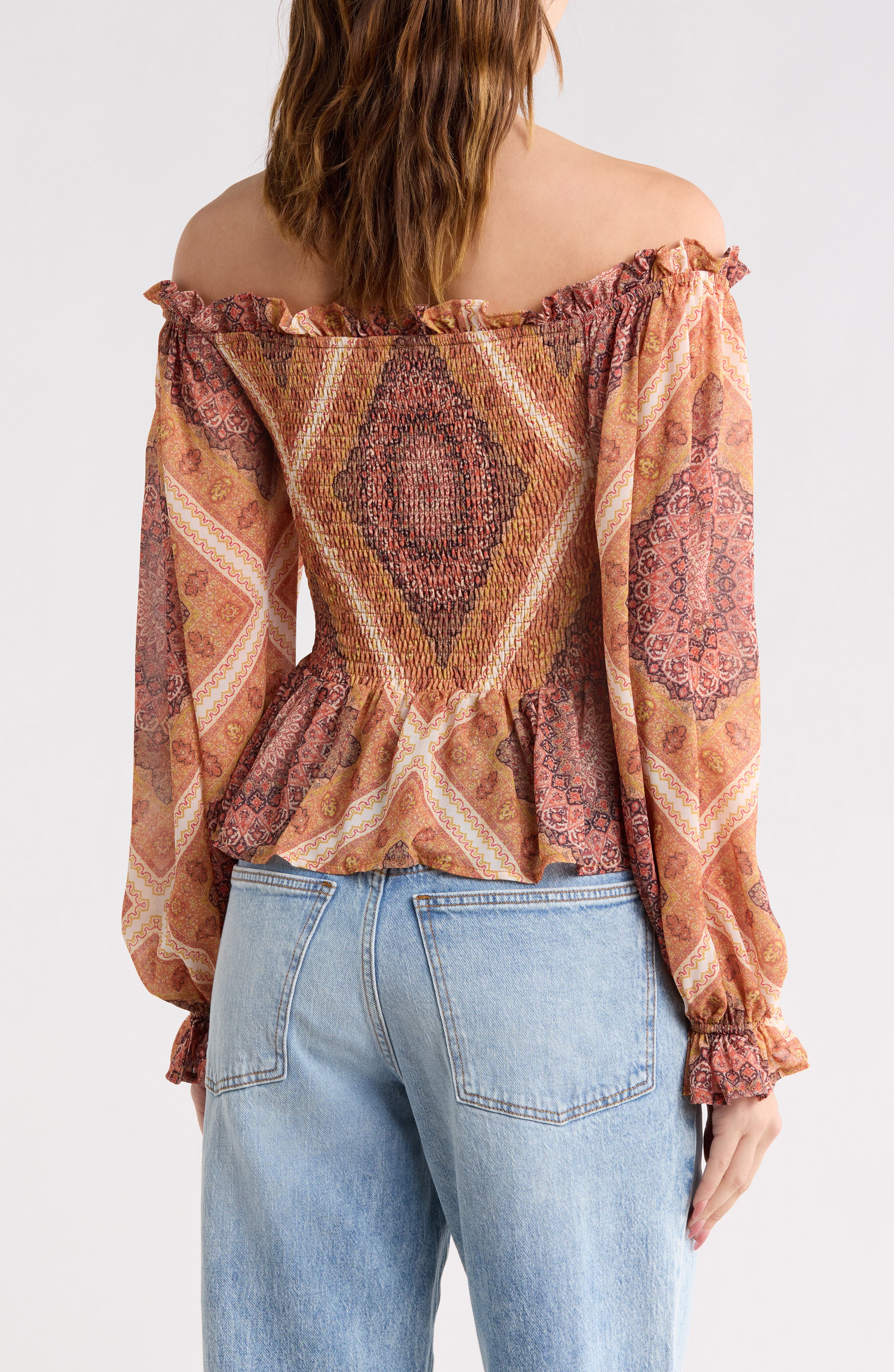 FLYING TOMATO Off-the-Shoulder Print Top | Nordstromrack