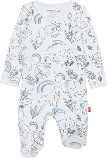 Magnetic Me Ellie Go Lucky Organic Cotton Footie | Nordstromrack