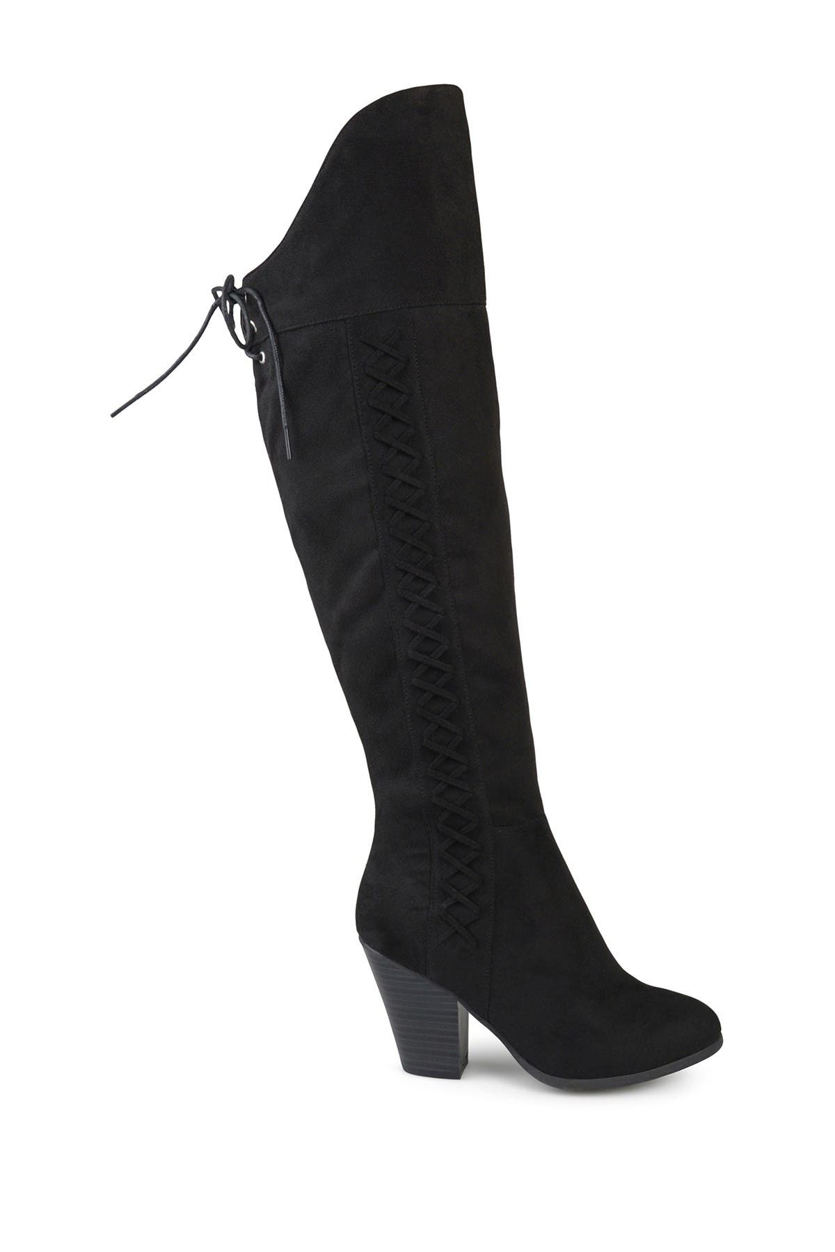 JOURNEE Spritzs Over-the-Knee Lace-Up Boot - Wide Calf | Nordstromrack