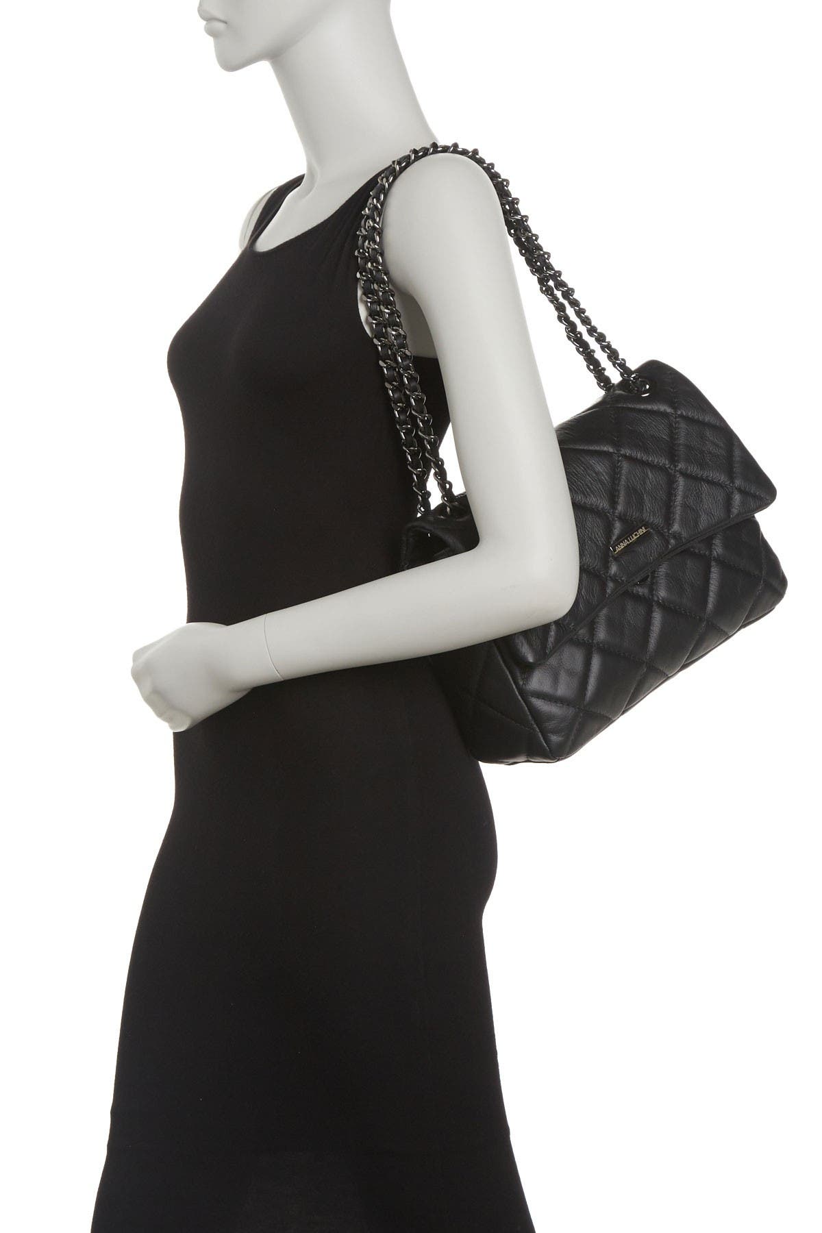 ANNA LUCHINI Quilted Leather Shoulder Bag | Nordstromrack