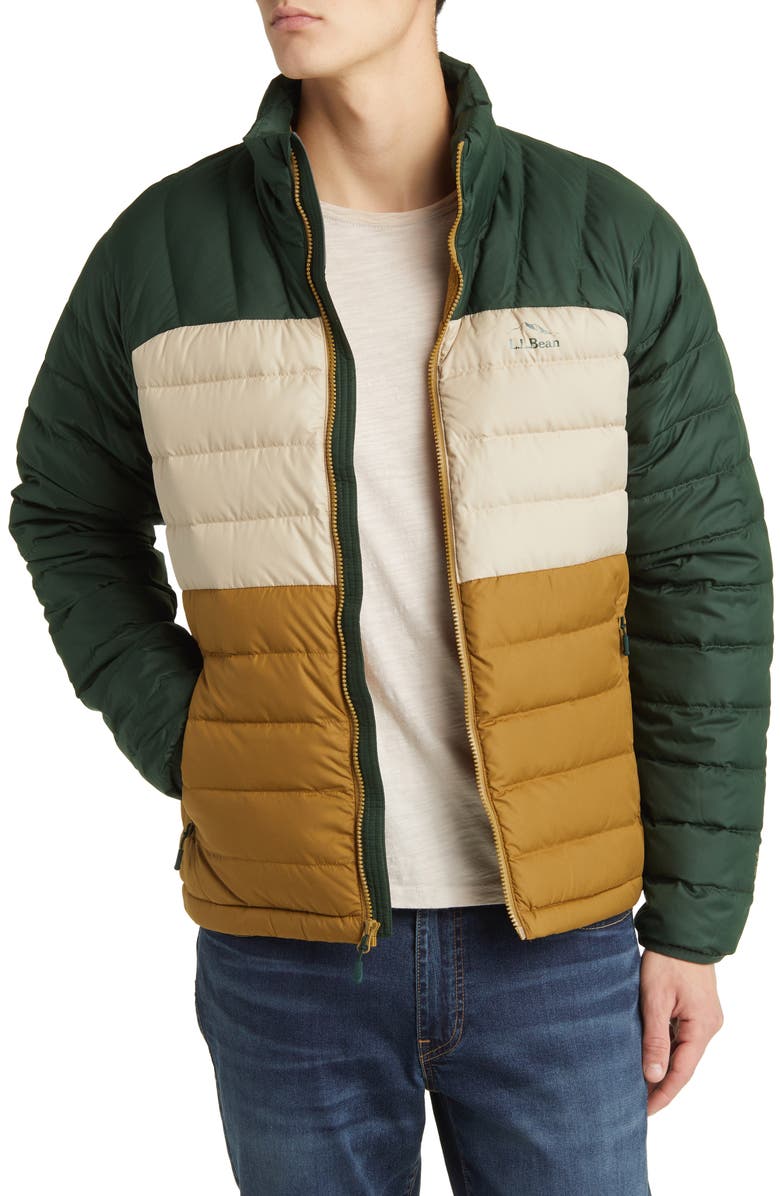 L.L.Bean Colorblock Water Resistant 650 Fill Power Down Jacket | Nordstrom