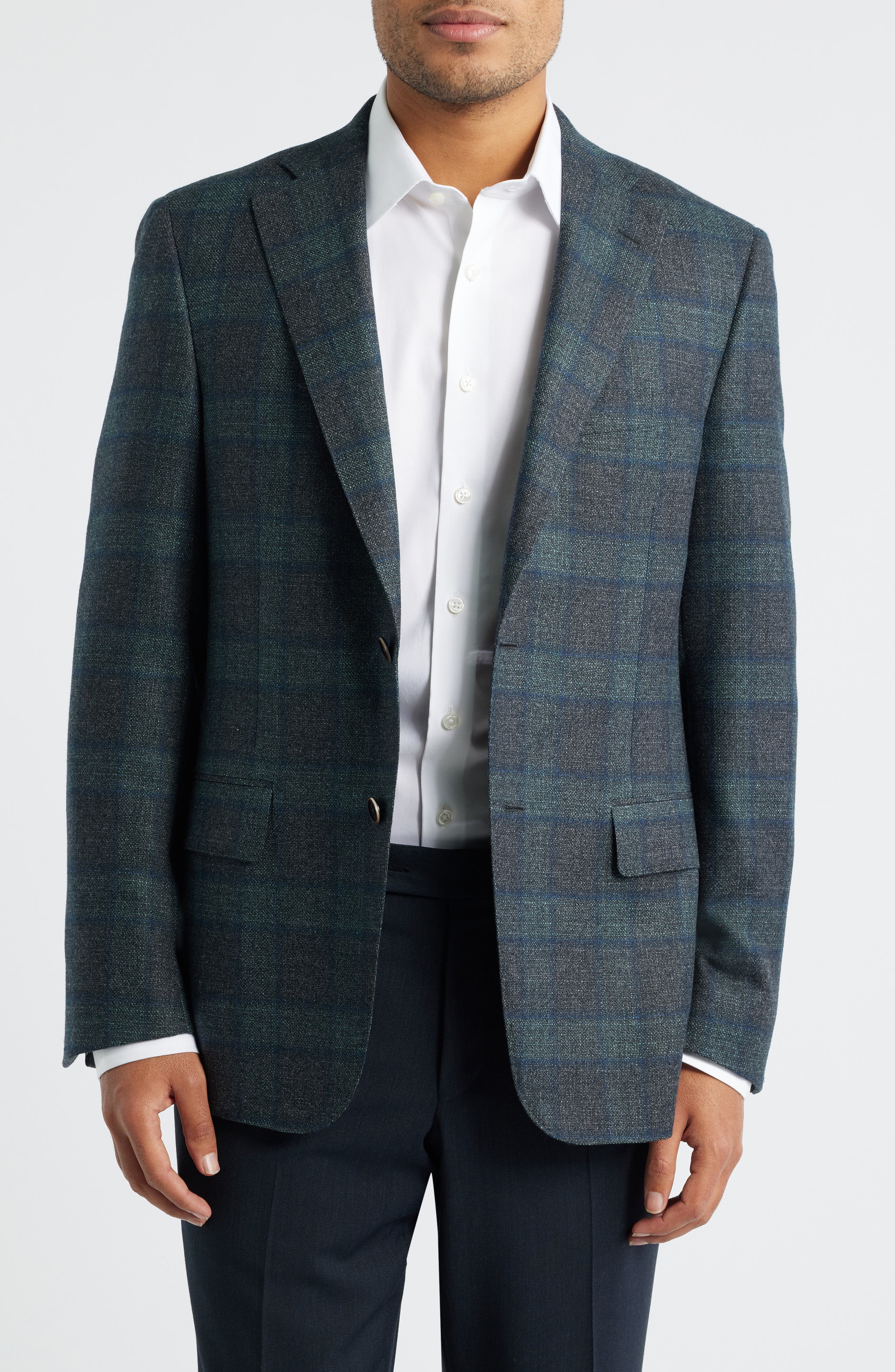 Heritage Gold Shadow Check Slub Super 110s Wool Mouliné Sport Coat ...