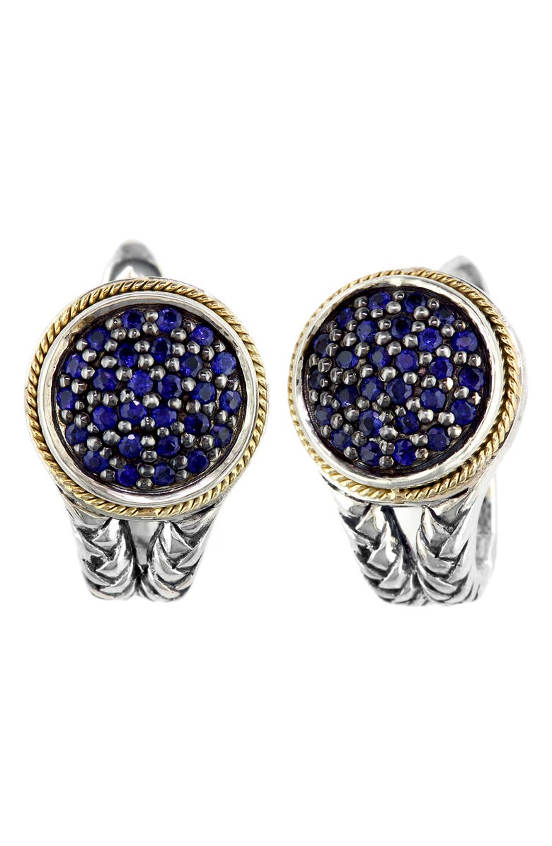 EFFY Sterling Silver & 18K Yellow Gold Sapphire Earrings | Nordstromrack
