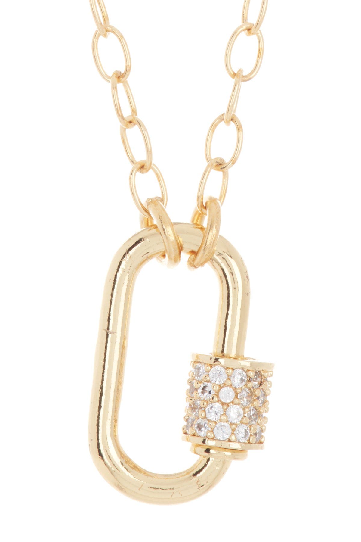 Adornia Oval Screw Lock Pendant Necklace | Nordstromrack