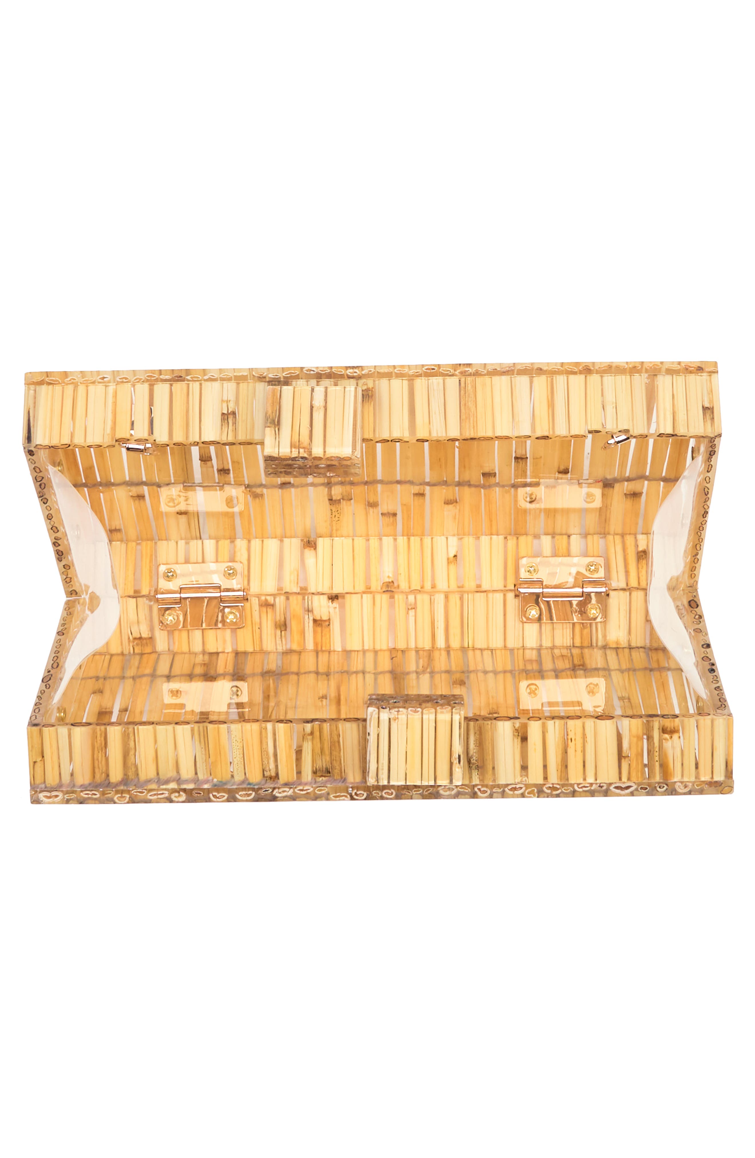 URBAN EXPRESSIONS HANDBAGS Lucite Bamboo Box Clutch | Nordstromrack