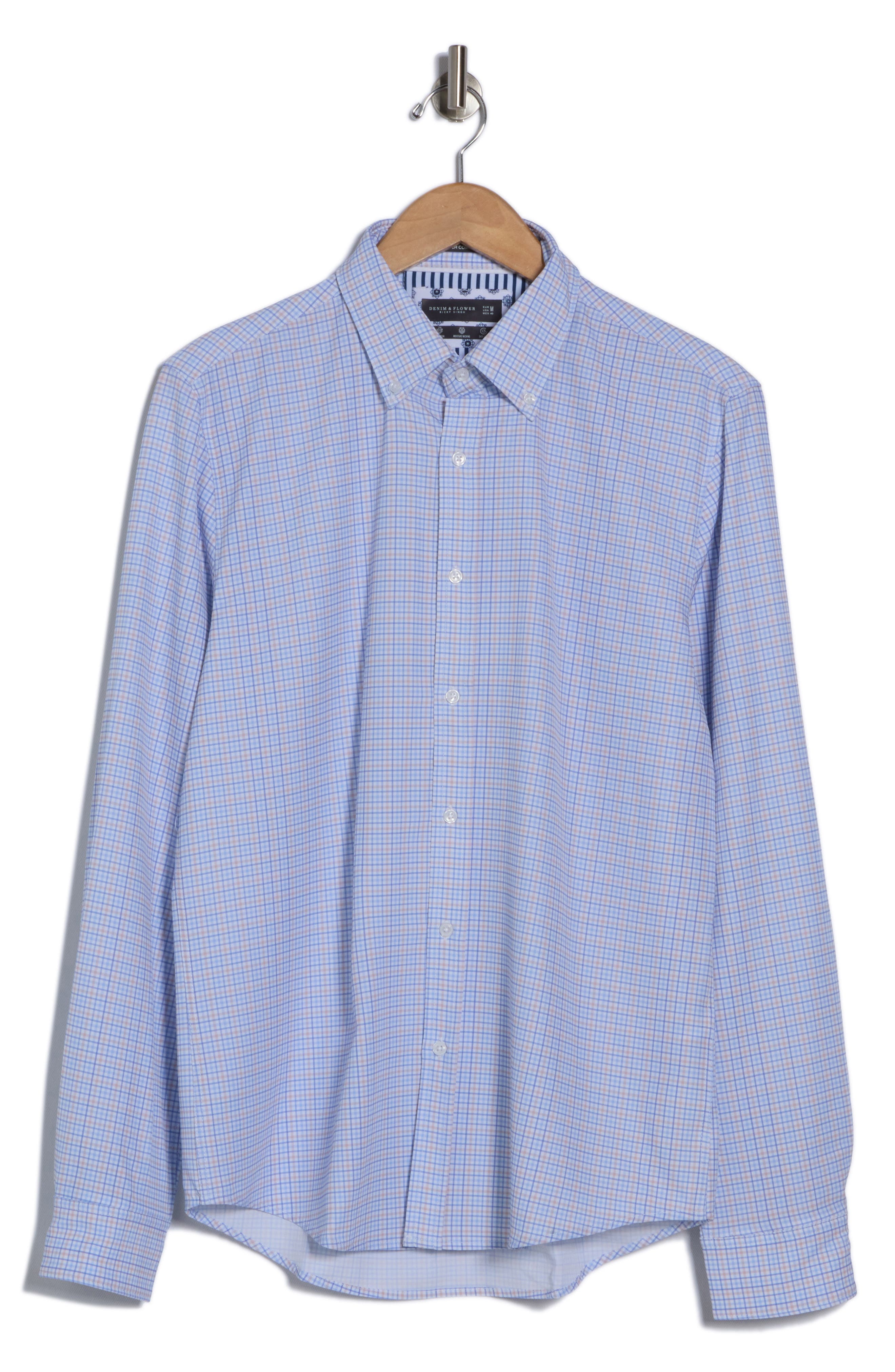 DENIM AND FLOWER Plaid Tech Button-Down Shirt | Nordstromrack