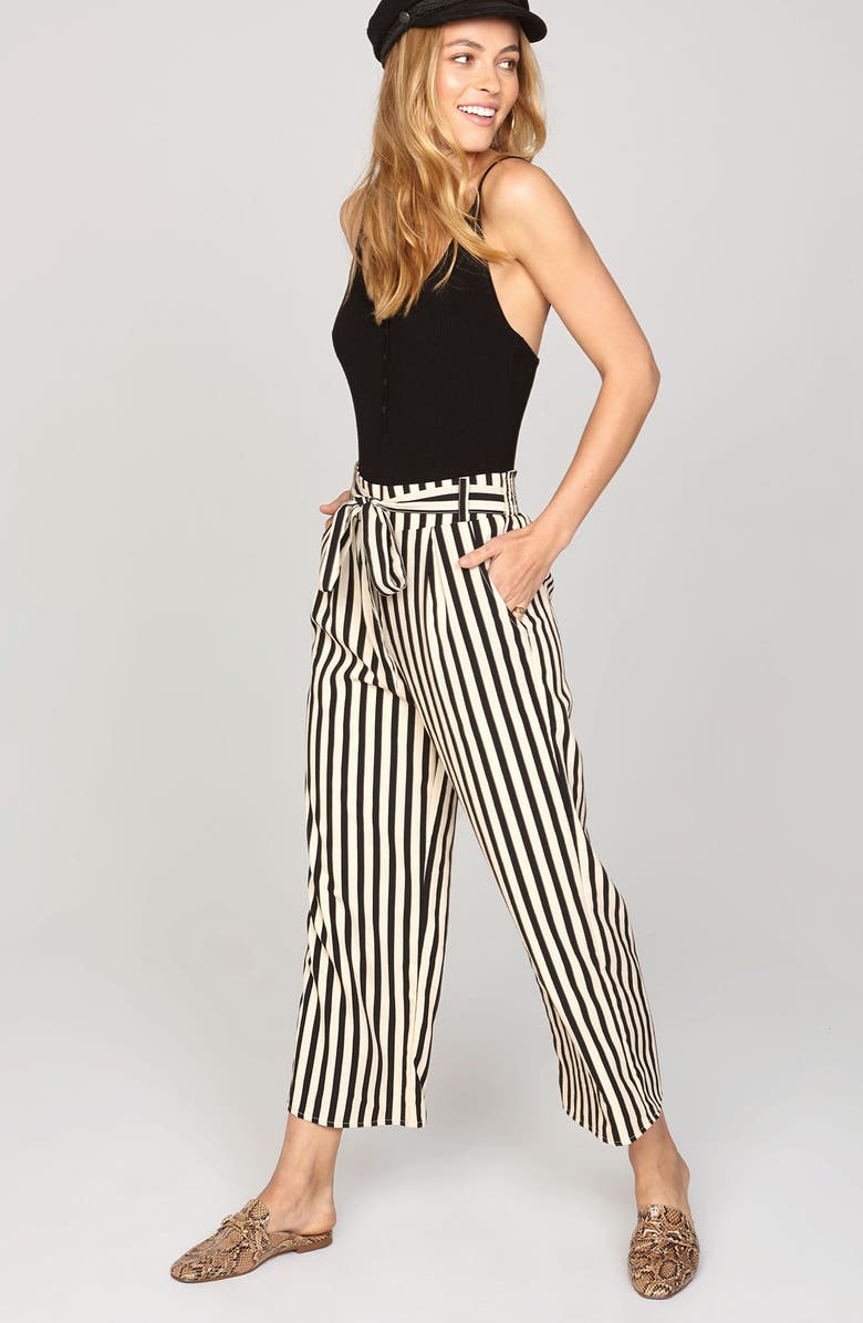 Amuse Society Stripe Crop Wide Leg Pants | Nordstrom