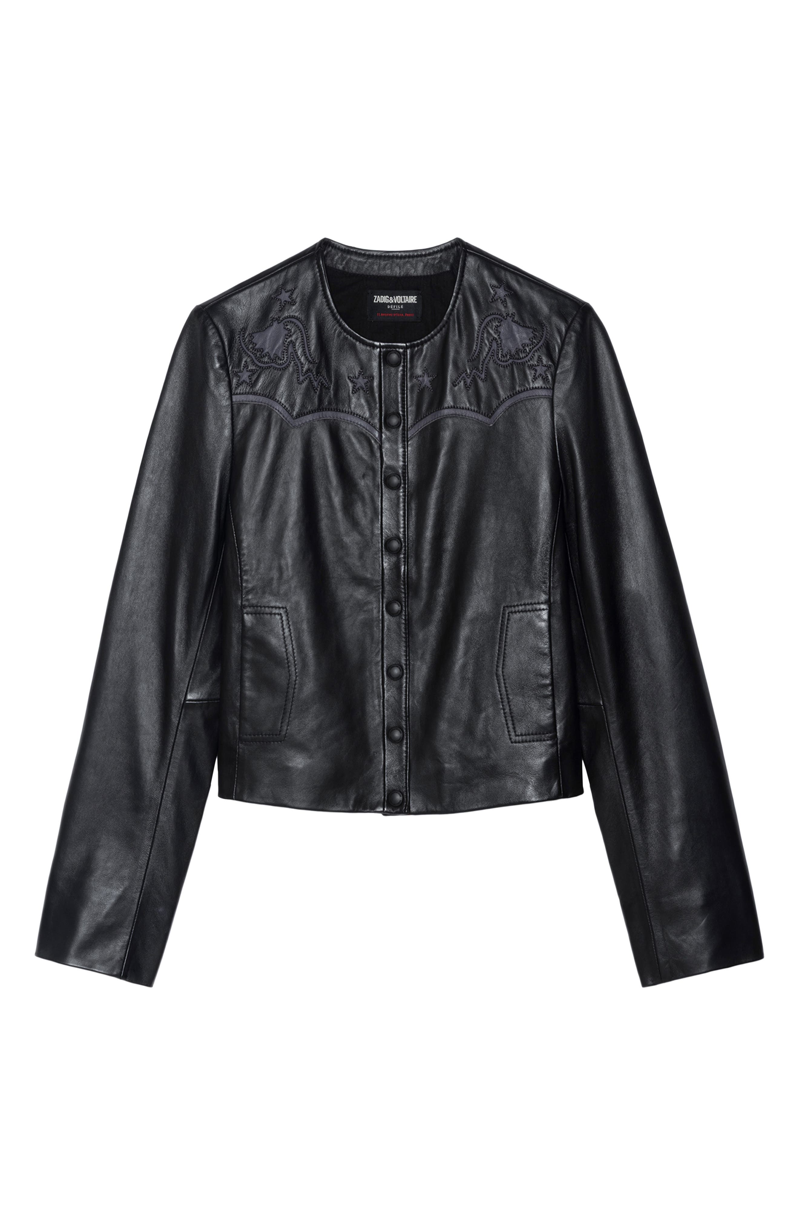 Zadig & Voltaire Luxi Leather Western Jacket | Nordstrom