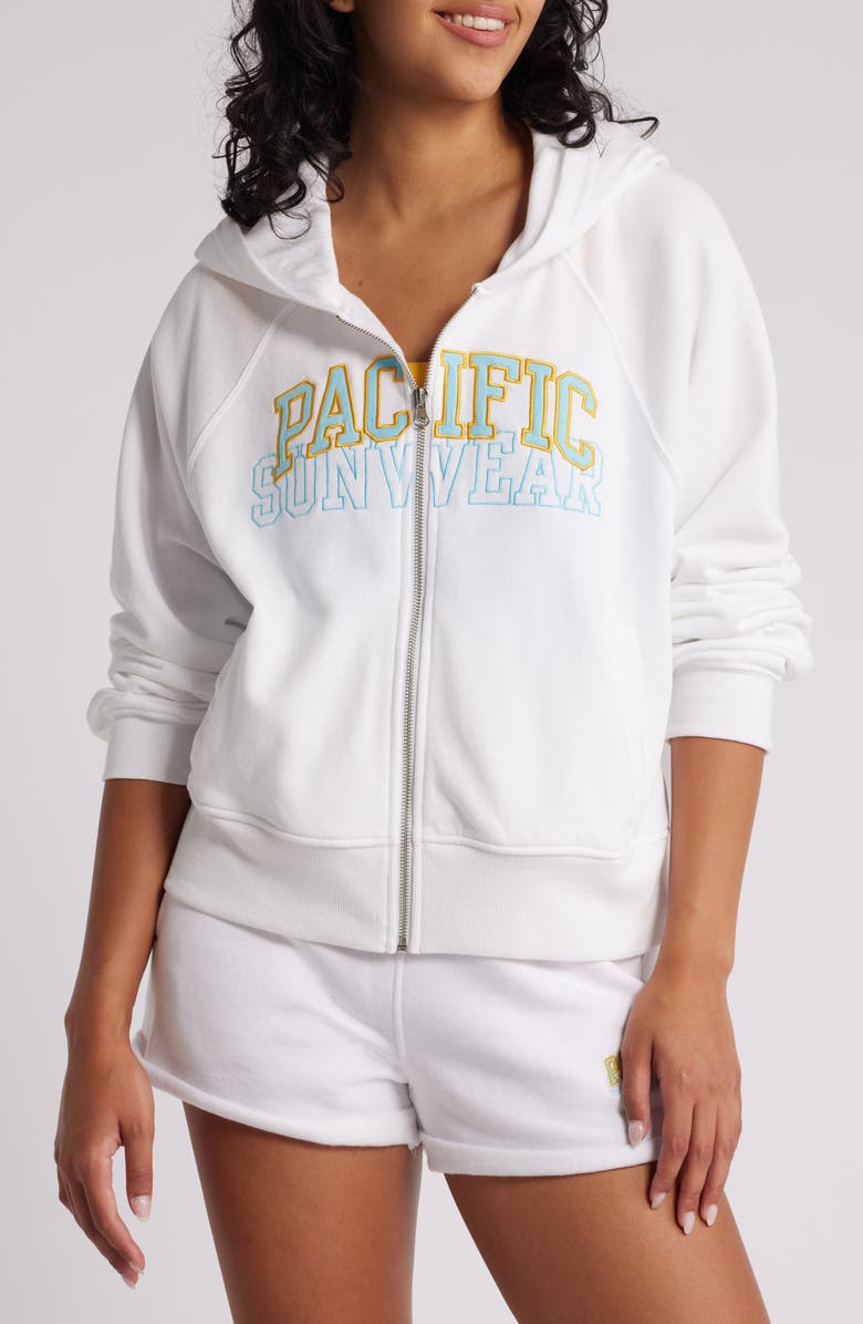 PacSun Raglan Sleeve Logo Zip-Up Graphic Sweatshirt | Nordstrom
