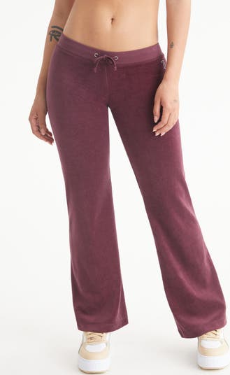 Juicy Couture Heritage Wide Leg Velour Track Pants | Nordstromrack