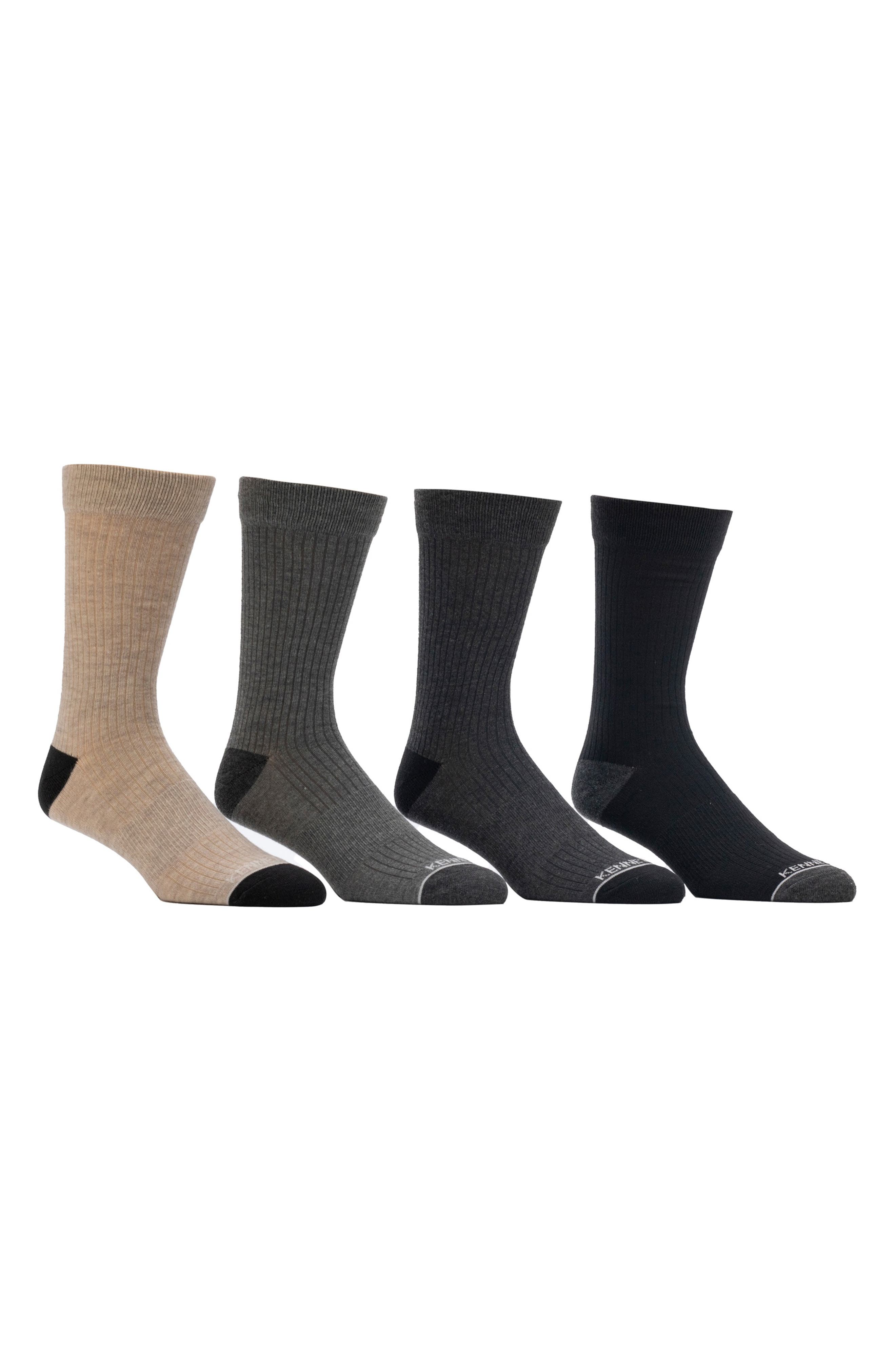 Kenneth Cole Mock Rib 4-Pack Assorted Crew Socks | Nordstromrack