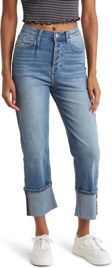 Vigoss High Waist Cuffed Crop Wide Leg Jeans | Nordstromrack