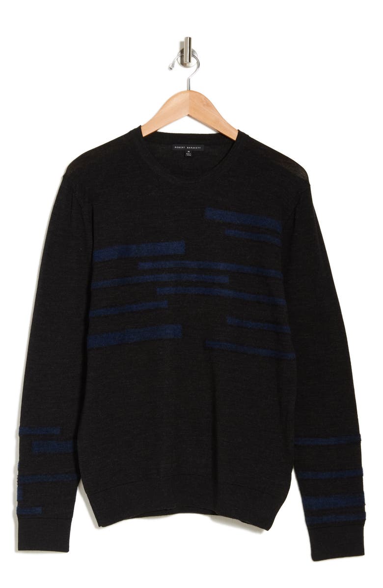 Robert Barakett Coleman Flocked Stripe Wool Sweater | Nordstromrack