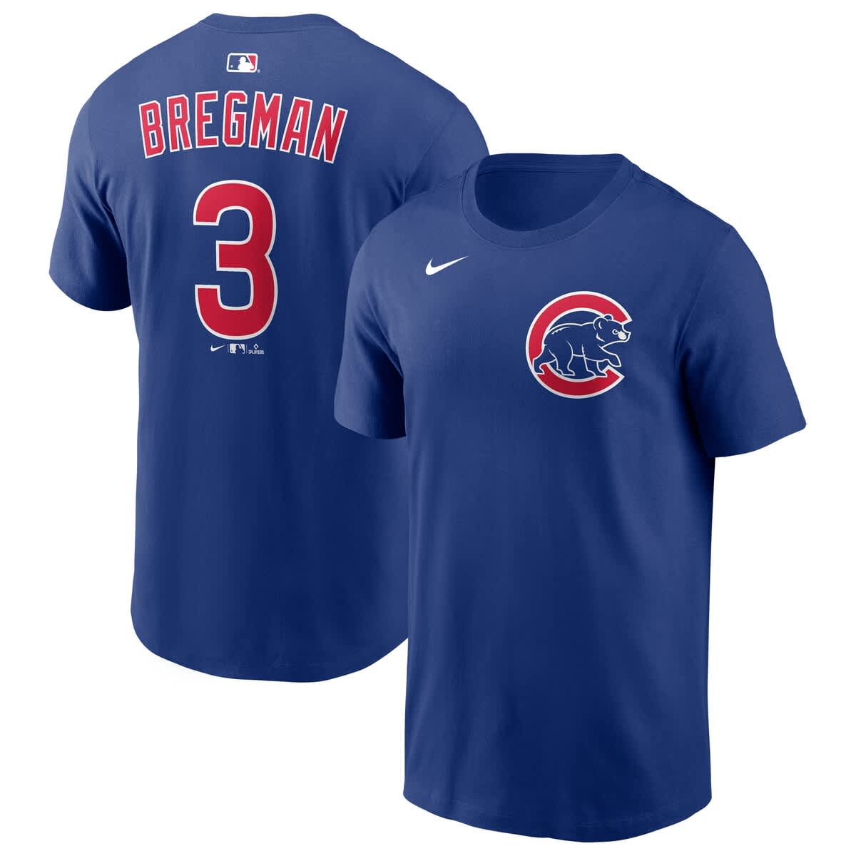 Nike Men's Nike Alex Bregman Royal Chicago Cubs Home Name & Number T ...