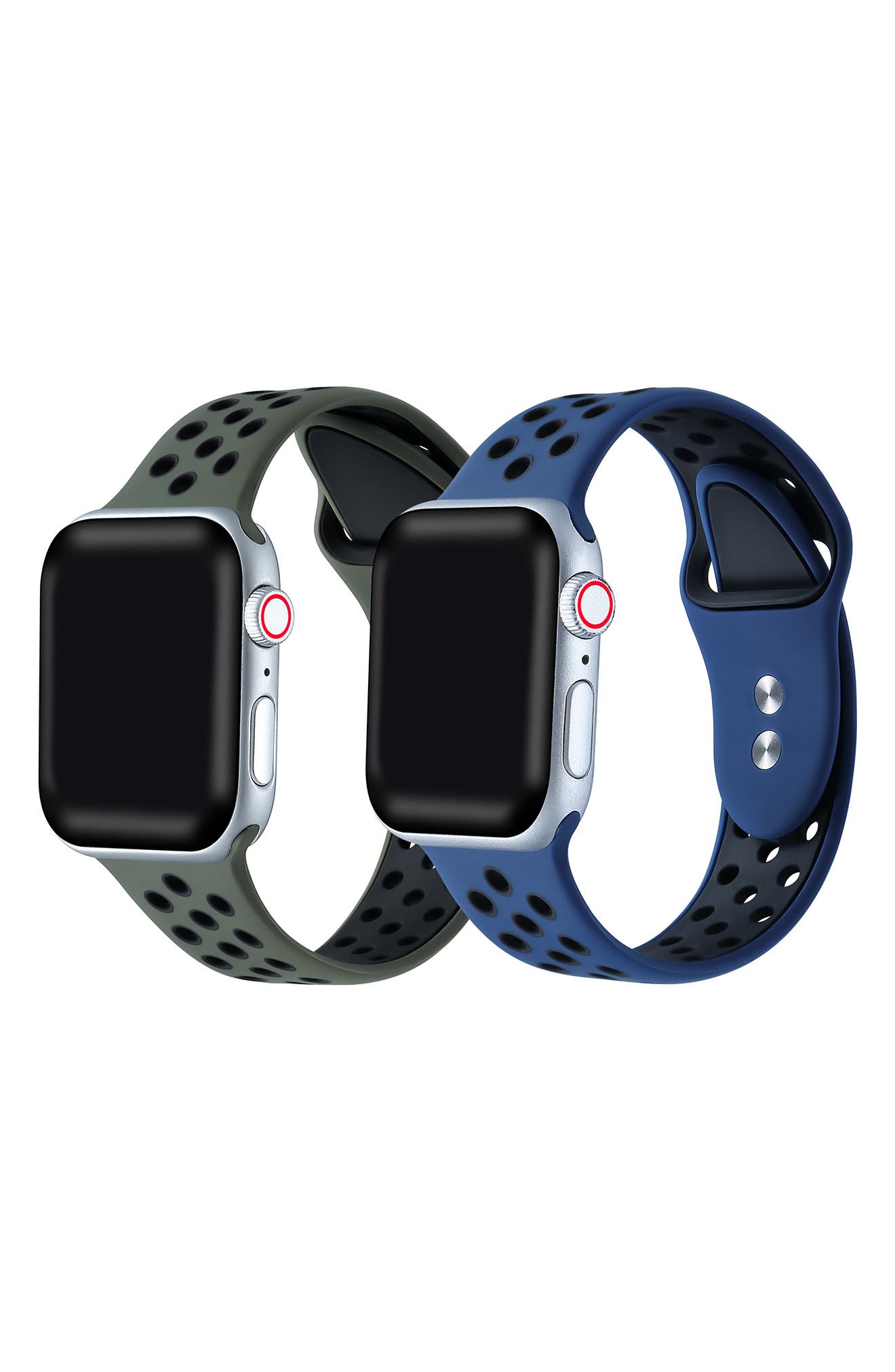 The Posh Tech Assorted Breathable Silicone 2-Pack Apple Watch ...
