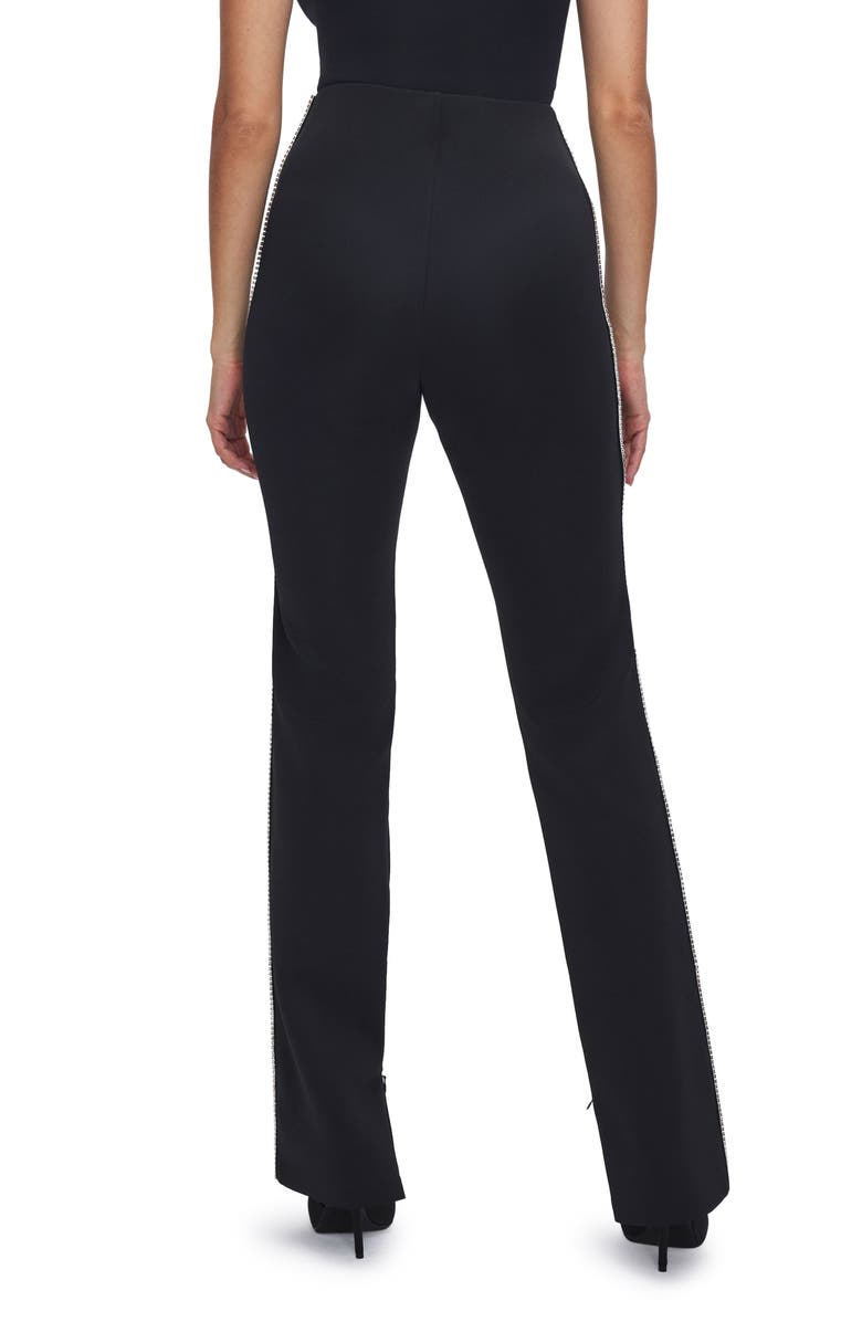 Good American Crystal Trim Flare Scuba Pants | Nordstromrack