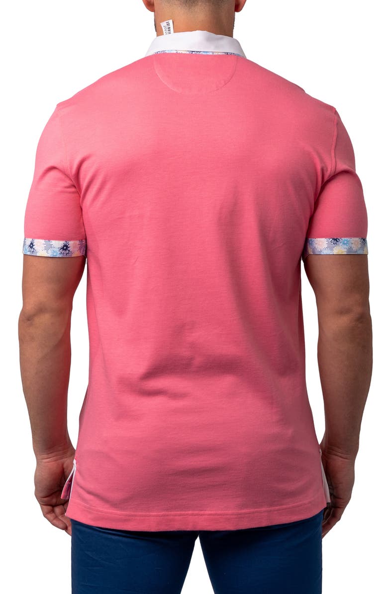 Maceoo Mozartsolidflowerpink Piqué Button-Down Polo | Nordstromrack