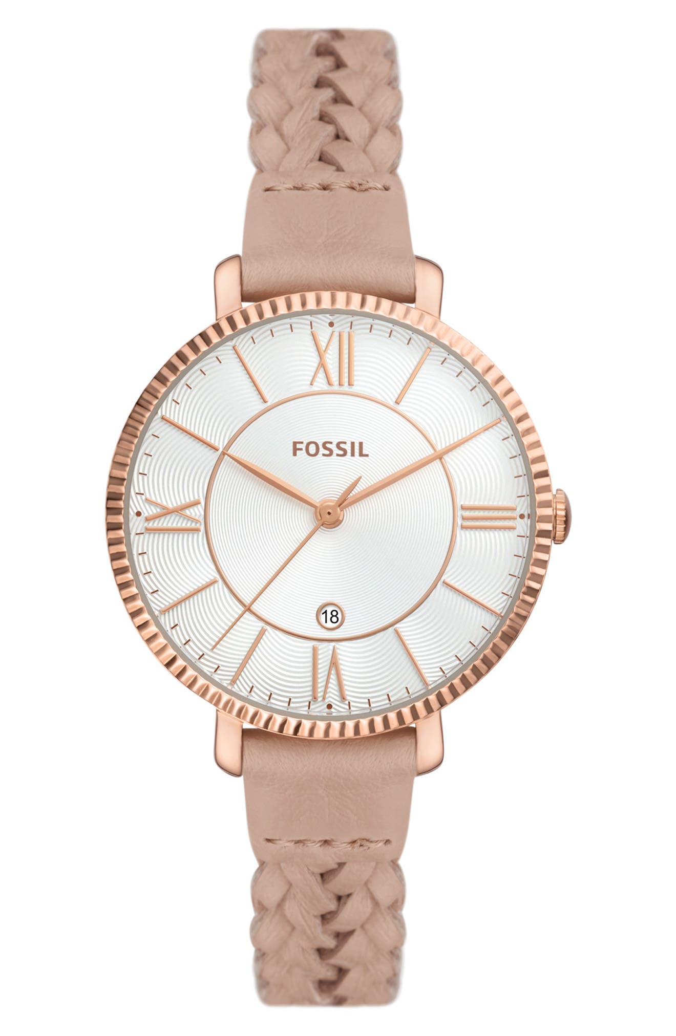 Fossil Jacqueline Leather Strap Watch, 36mm | Nordstrom