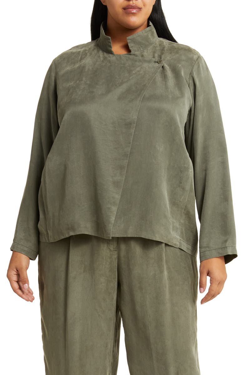 Eileen Fisher Stand Collar Jacket | Nordstromrack