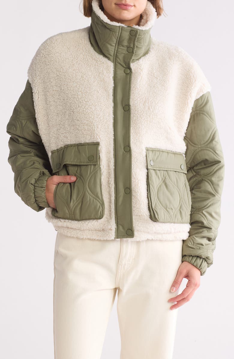 Thread & Supply Faux Shearling Detail Onion Quilted Jacket | Nordstromrack