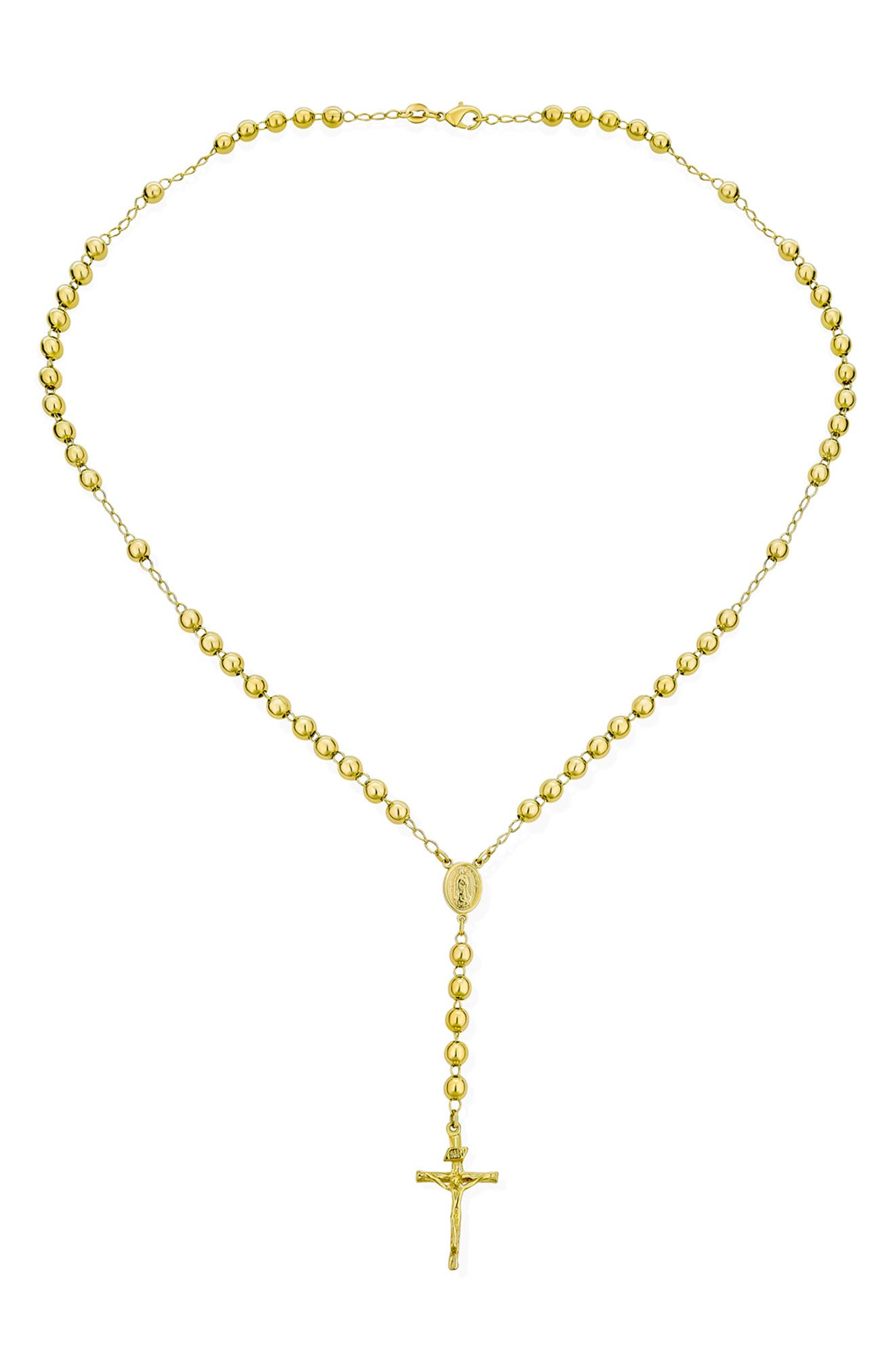 BLING JEWELRY Gold-Tone Rosary Y-Necklace | Nordstromrack