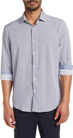 Report Collection Printed 4-Way Stretch Long Sleeve Shirt | Nordstromrack