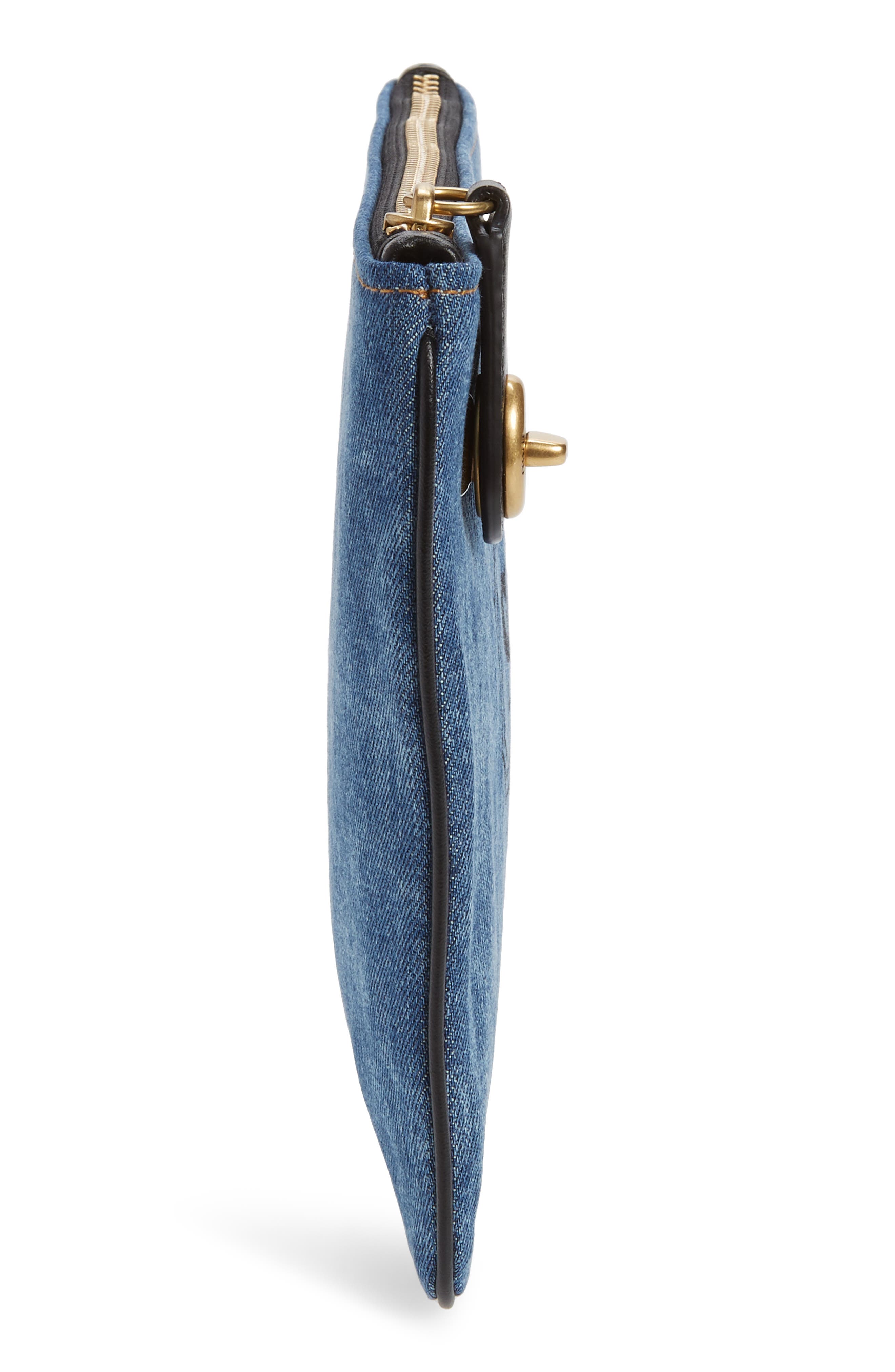 COACH Logo Turnlock Denim Pouch | Nordstrom