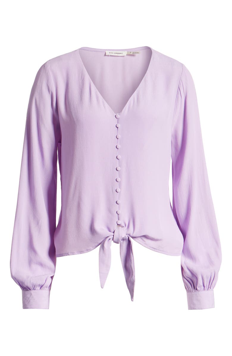 J.O.A. Front Tie Button Up Blouse | Nordstromrack