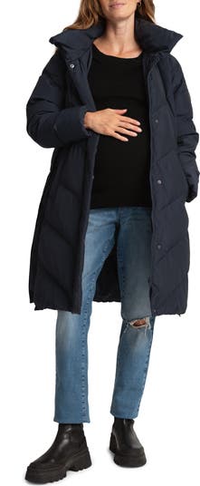 Seraphine Quilted Maternity Puffer Jacket with Zip-in Panel & Removable ...