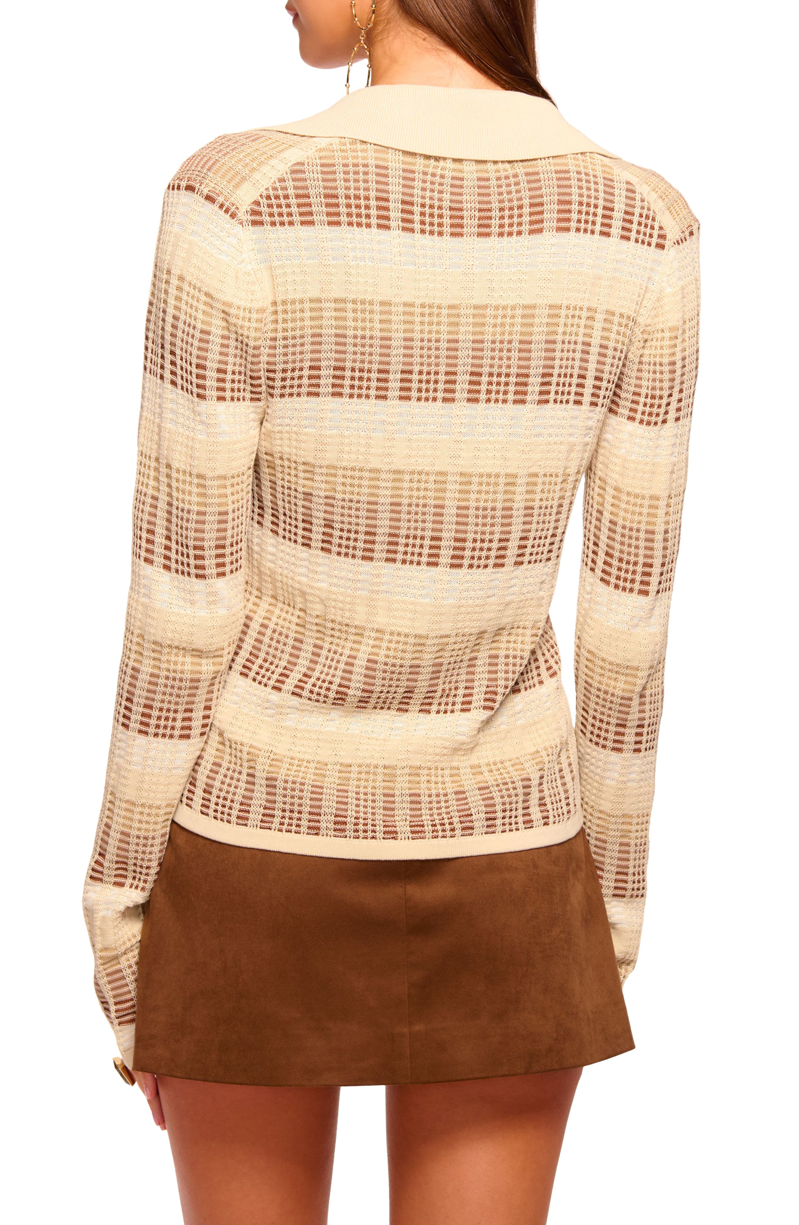 Ramy Brook Ivana Plaid Cotton Blend Cardigan | Nordstromrack