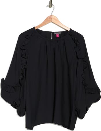Vince Camuto Ruffle Sleeve Crêpe de Chine Blouse | Nordstromrack