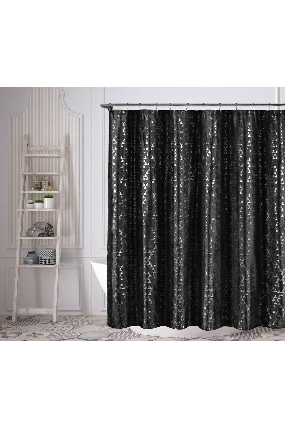 Duck River Textile Juno Geometric Shower Curtain - Black | Nordstromrack