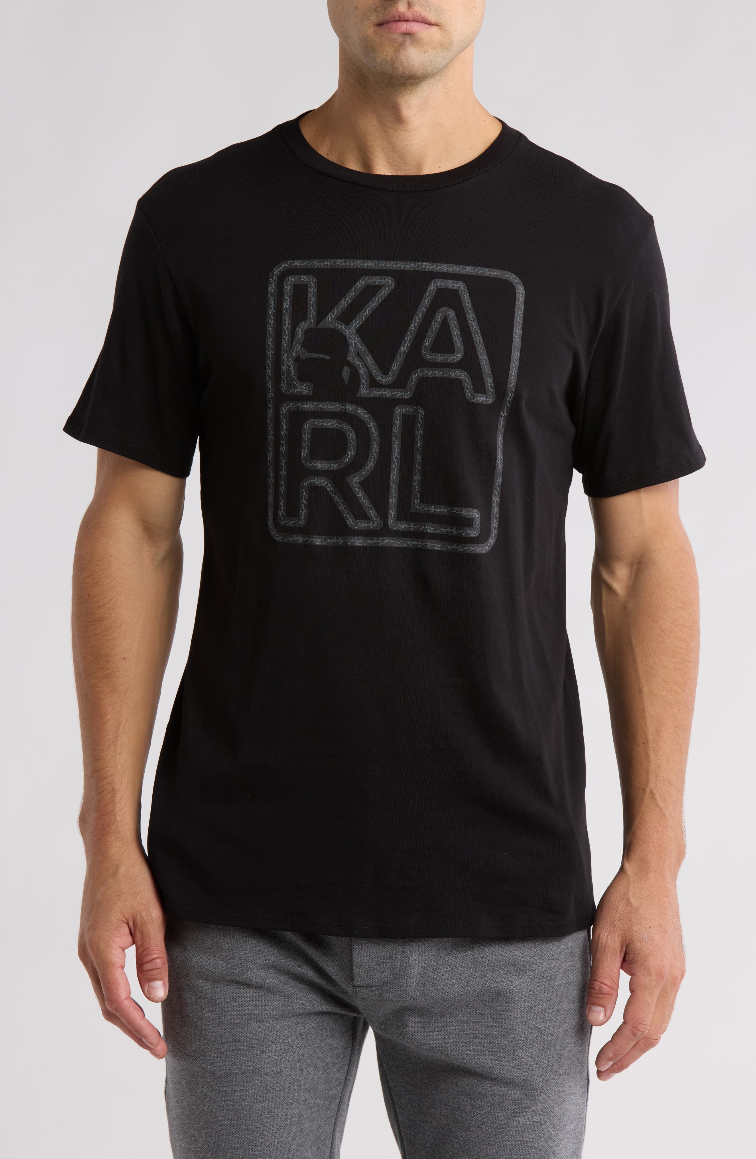 KARL LAGERFELD PARIS Karl Profile Cotton Graphic T-Shirt | Nordstromrack