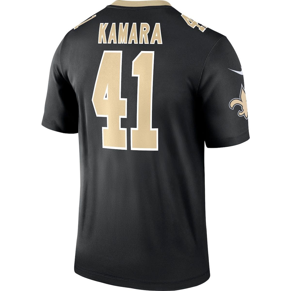 Nike Men's Nike Alvin Kamara Black New Orleans Saints Legend Jersey ...