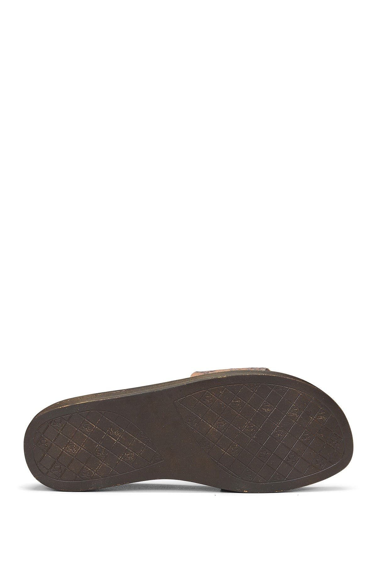 Donald Pliner Fiji Low Wedge Leather Snakeskin Embossed Slide Sandal ...