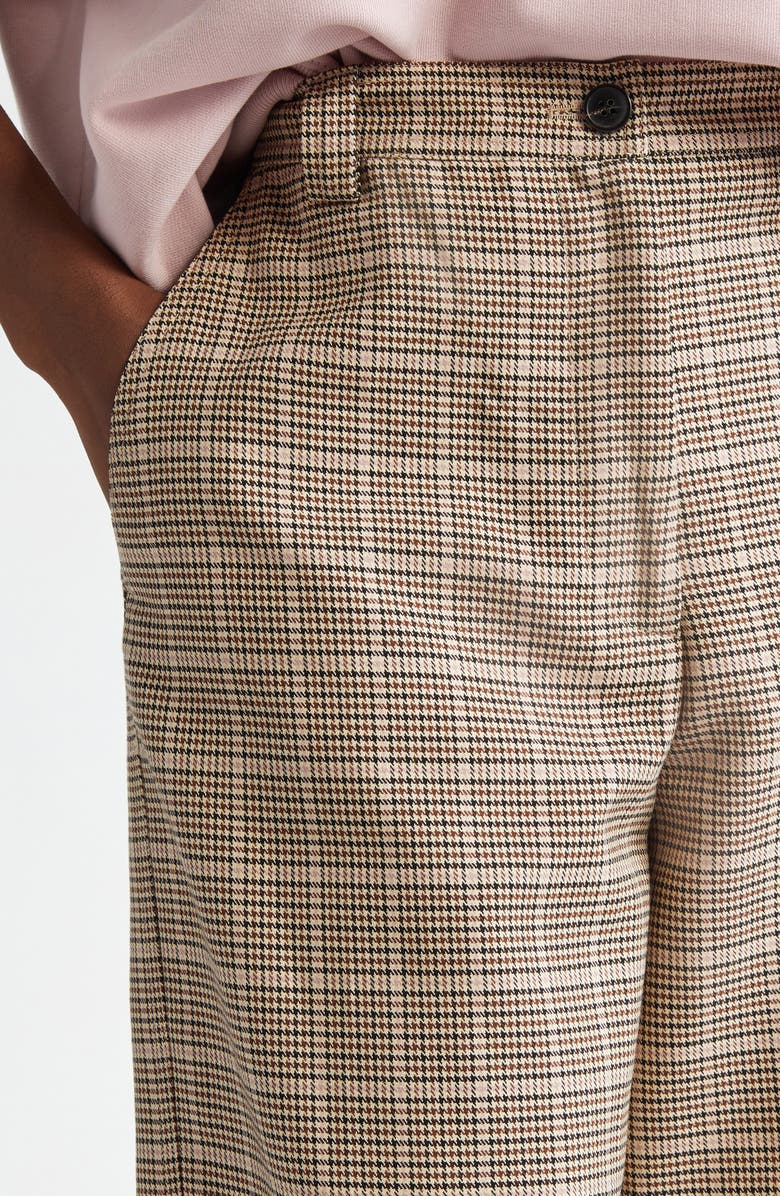 Dries Van Noten Pakora Glen Plaid Wide Leg Ankle Pants | Nordstromrack
