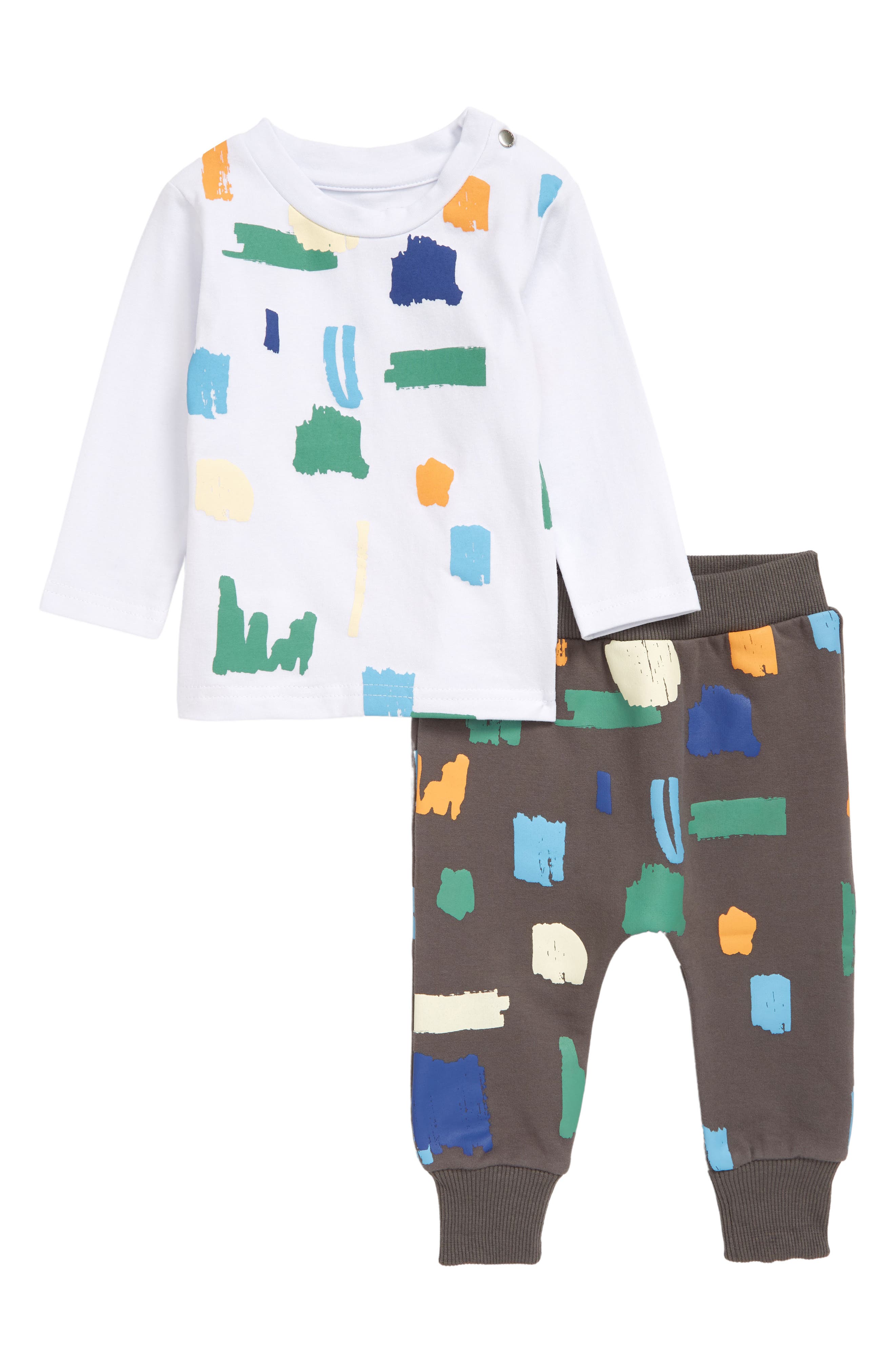 TINY TRIBE Paint Stroke Long Sleeve T-Shirt & Sweatpants Set ...